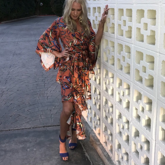 Free People | Dresses | Silk Half Slit Incredible Fringe Dress | Poshmark